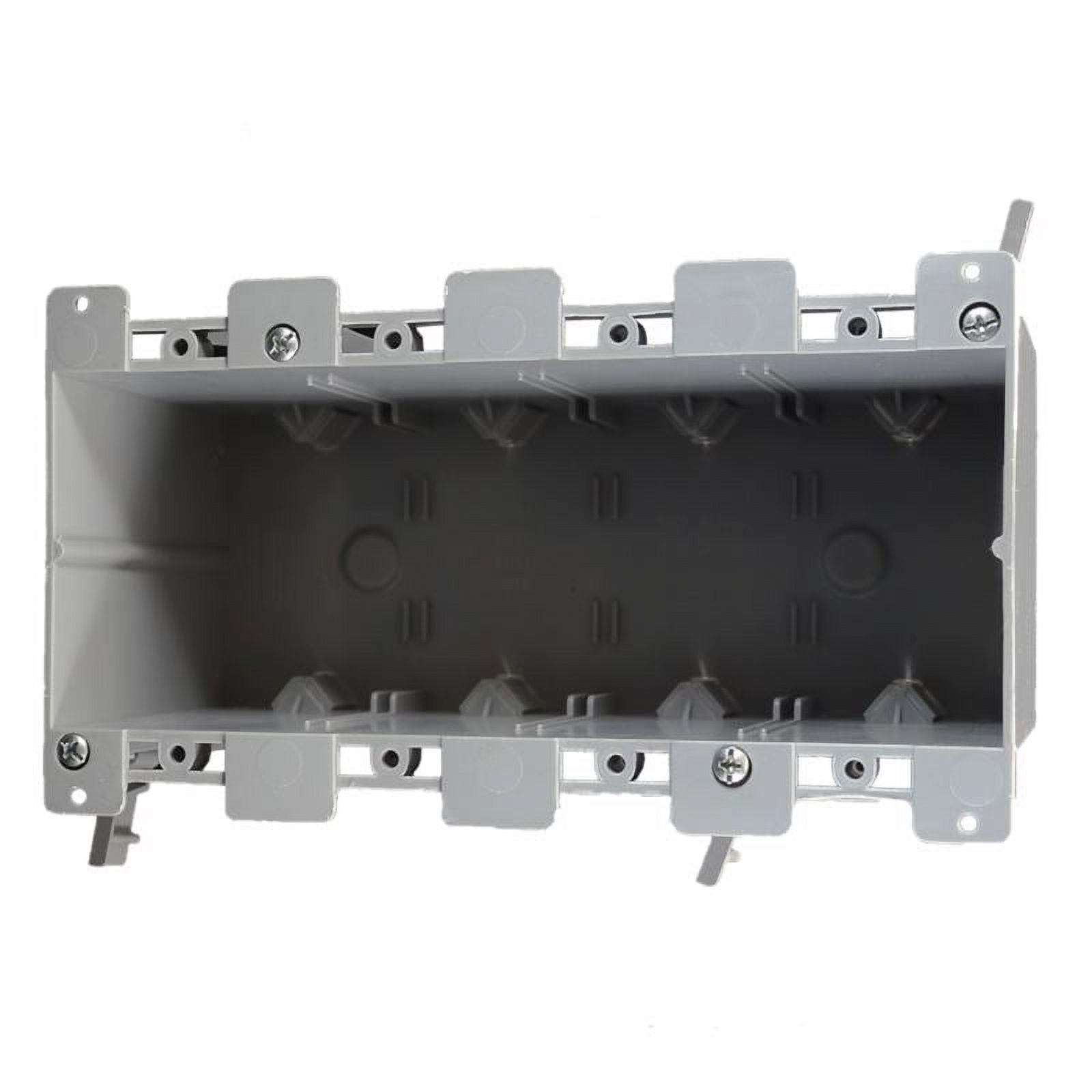 Cantex EZ Box Old Work 68 cu in Rectangle PVC 4 gang Outlet Box Gray ...