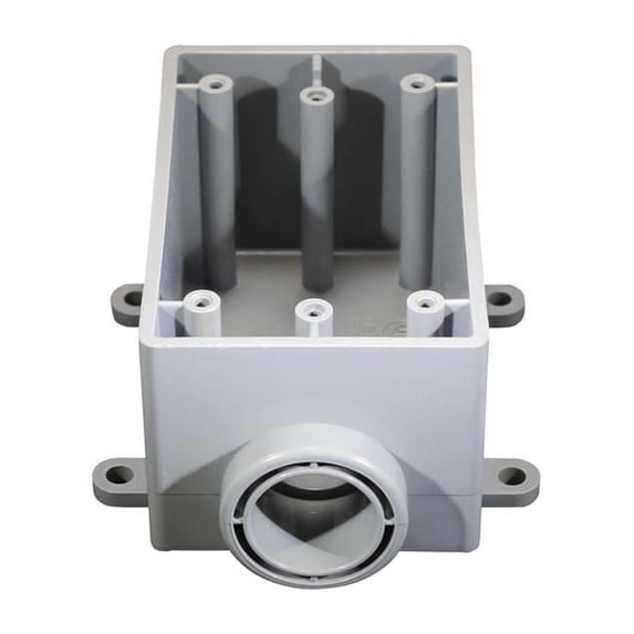 Cantex Weatherproof Box,1Gang,1 in Hub,PVC 5133365 - Walmart.com