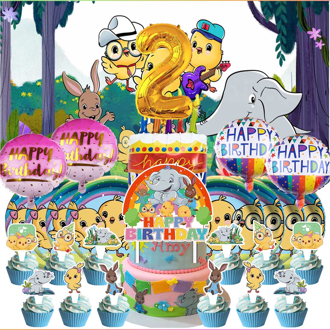 Canticos 2nd Tableware Balloons Cake Toppers Backdrop Banner Supplies ...