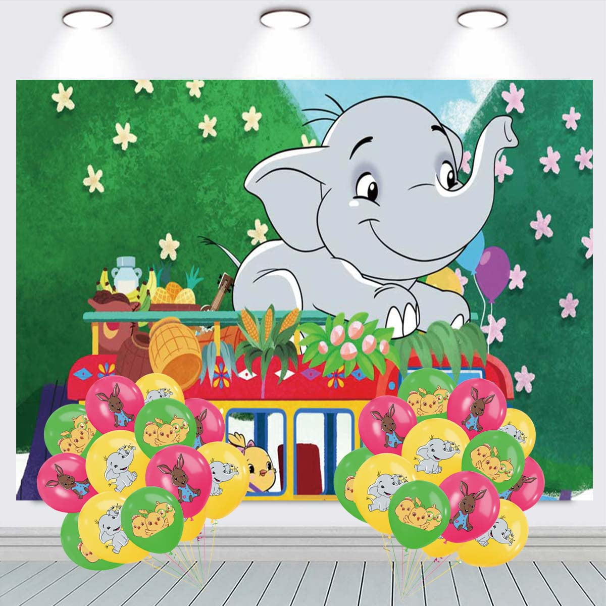 Canticos Backdrop Banner Balloons Party Decorations Supplies Taspestry ...
