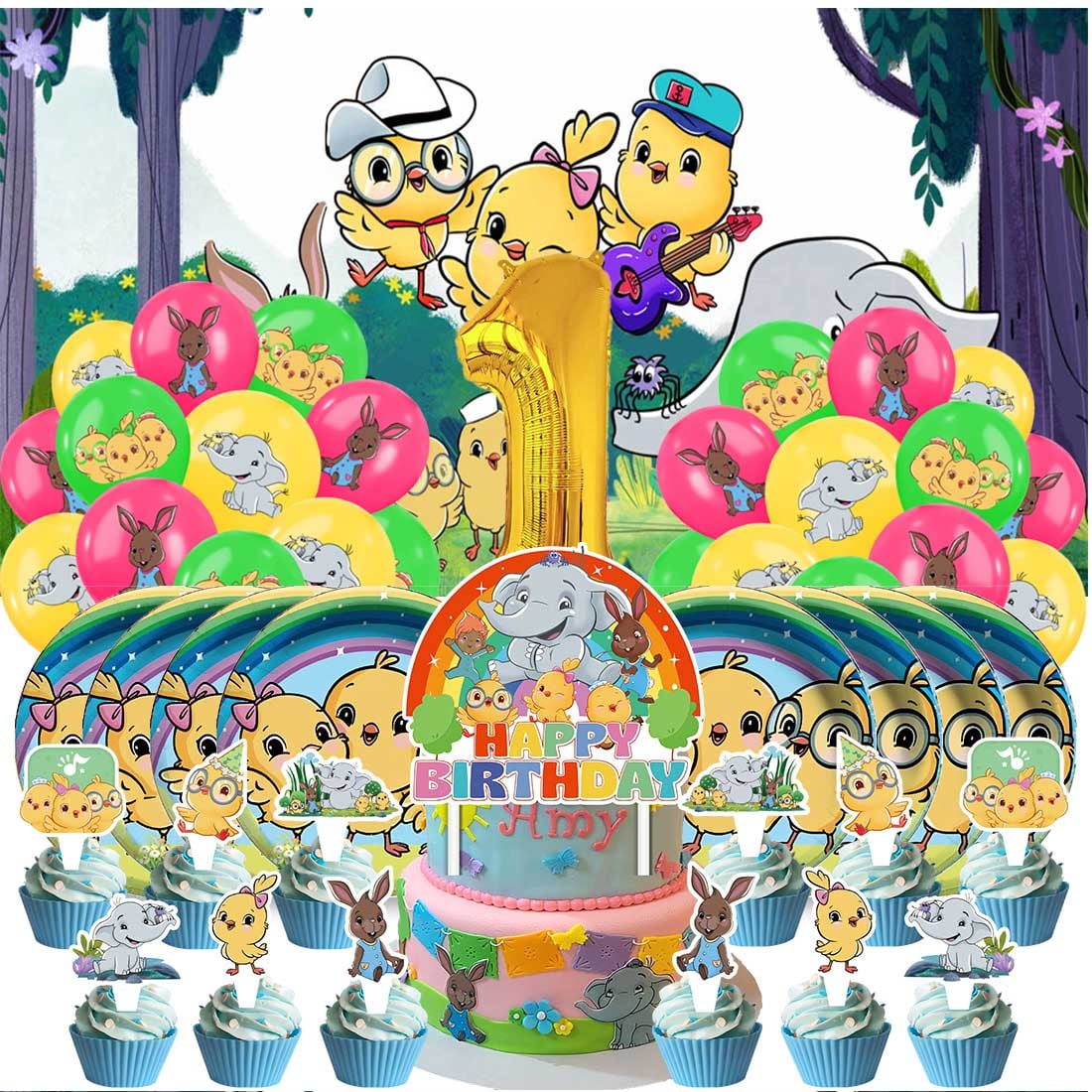 Canticos Balloons Party Supplies 1st Decor Tableware Birthday Cake ...