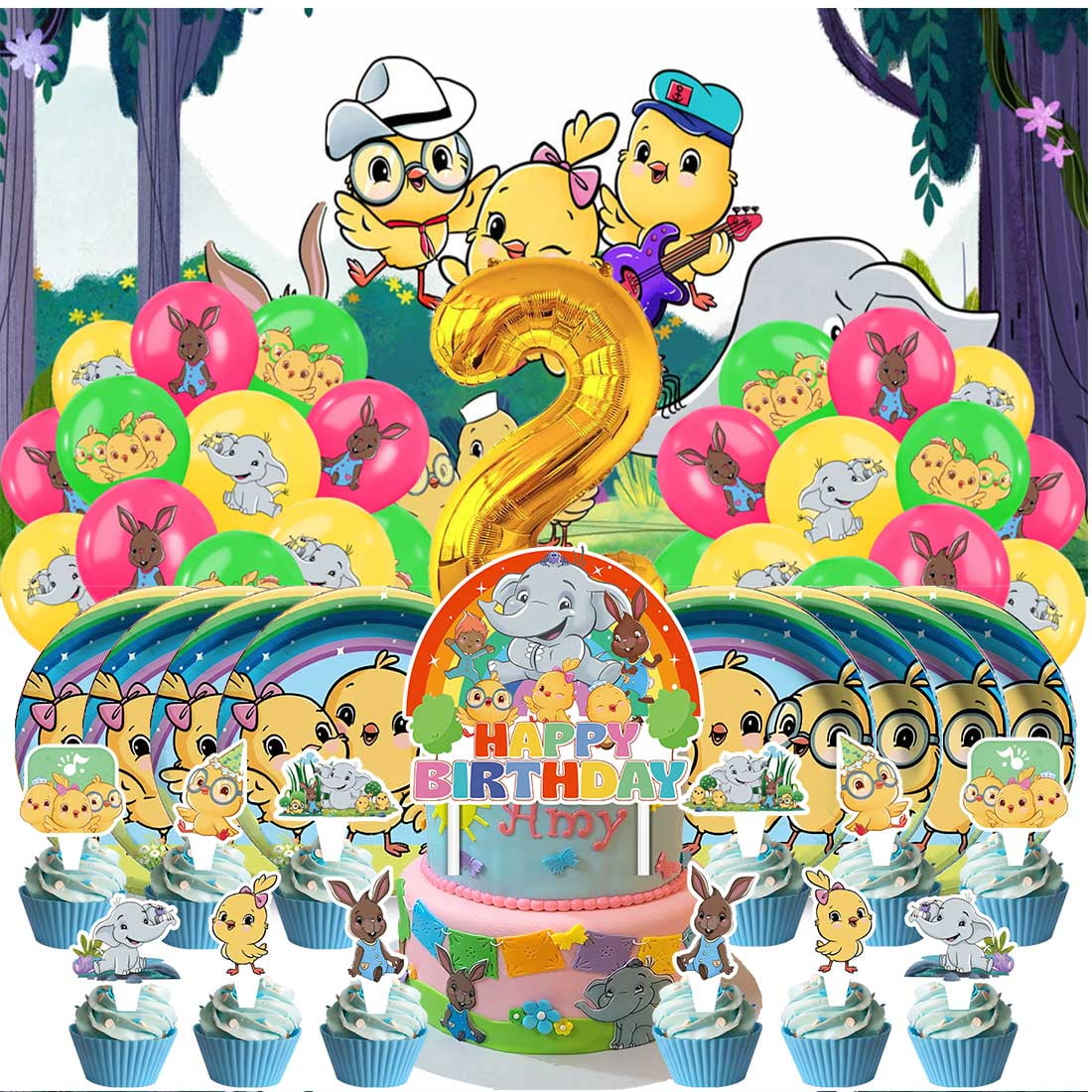 Canticos Balloons Party Supplies 2nd Decor Tableware Birthday Cake ...