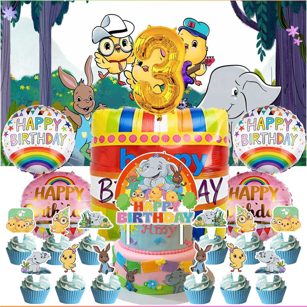 Canticos Party Supplies Decor 3rd Kit Balloons Birthday Cake Topper ...