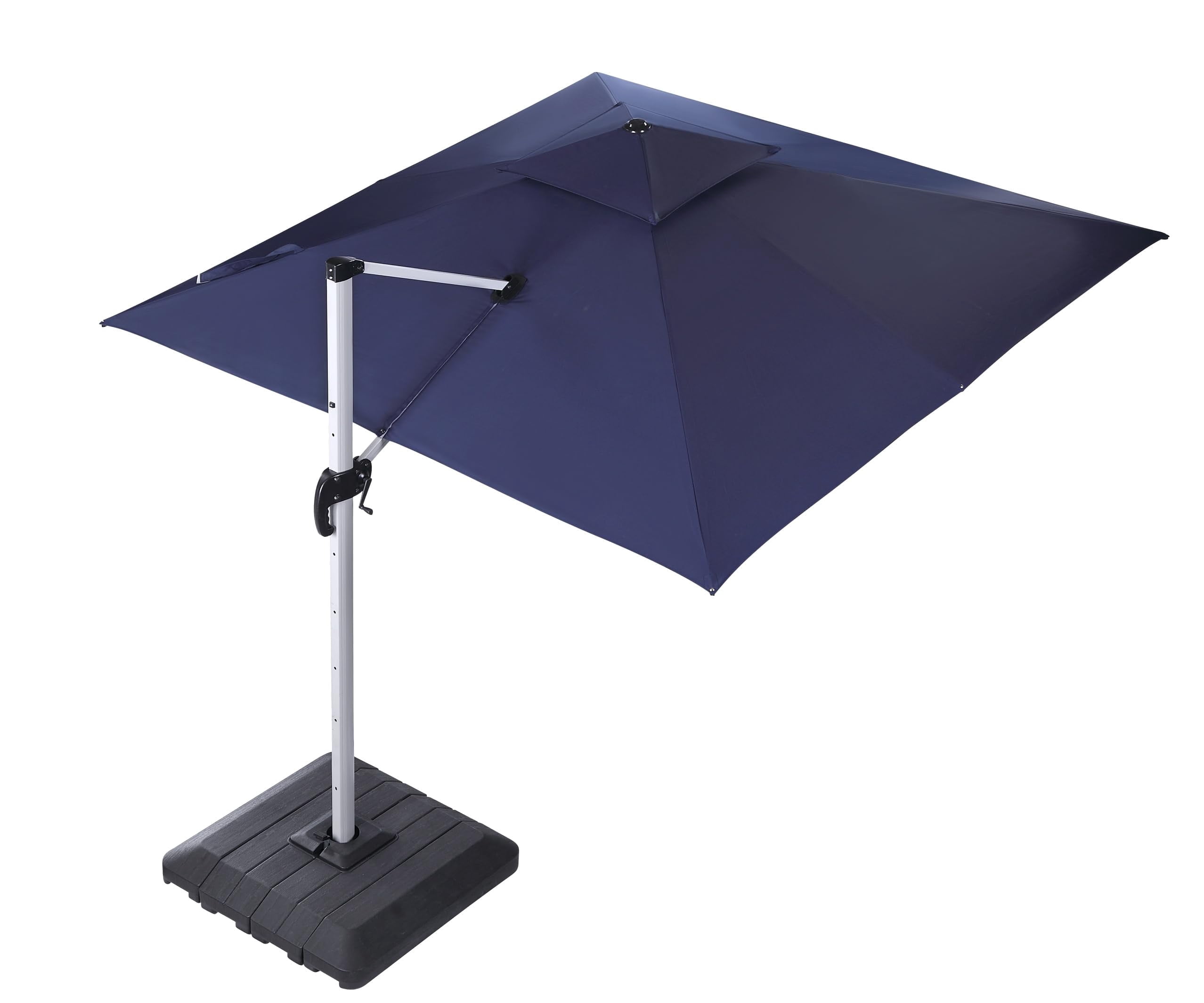 Cantilever Patio Umbrella (10x10 ft) Double Vented Aluminium Offset ...