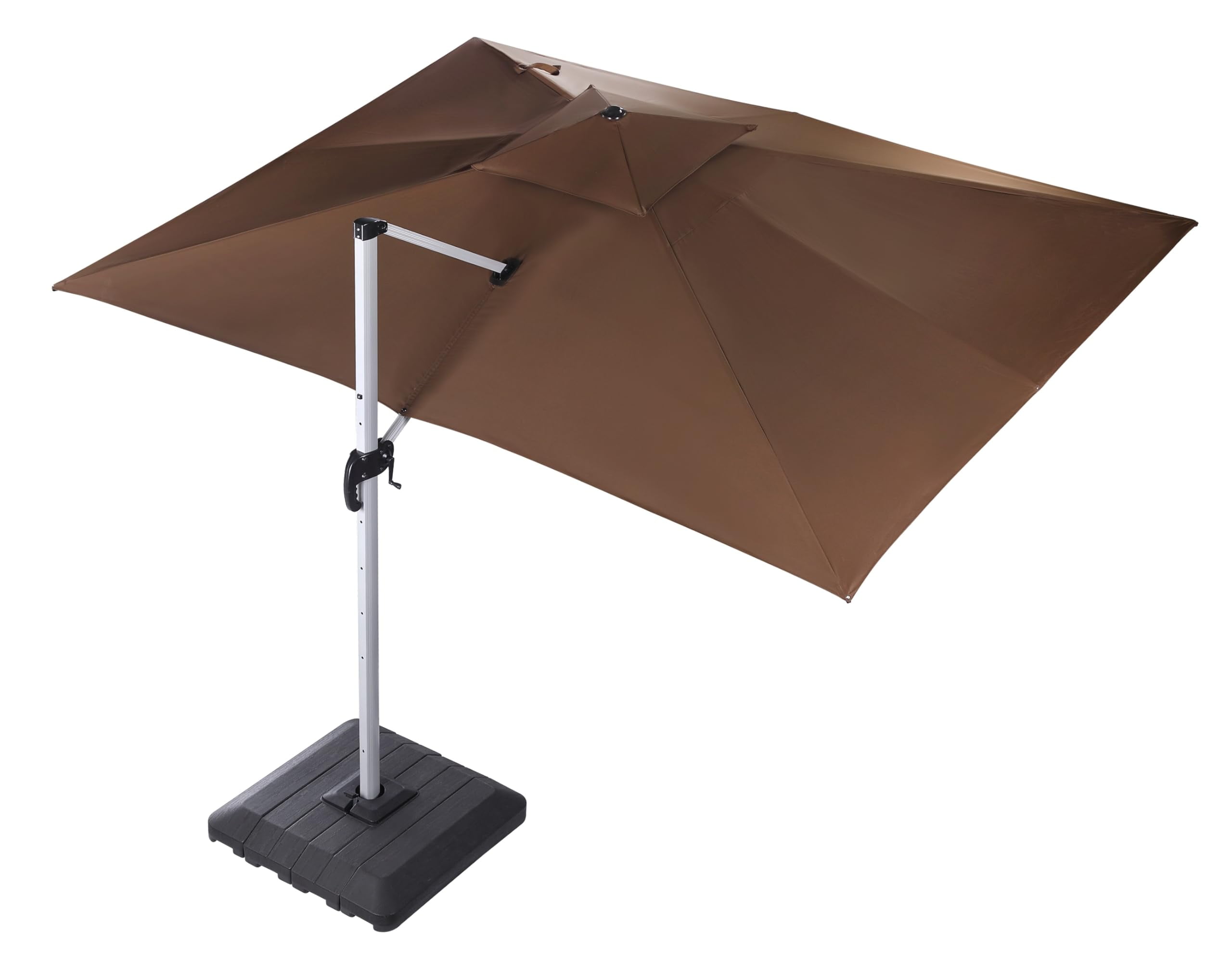 Cantilever Patio Umbrella (10x13 ft) Double Vented Aluminium Offset ...