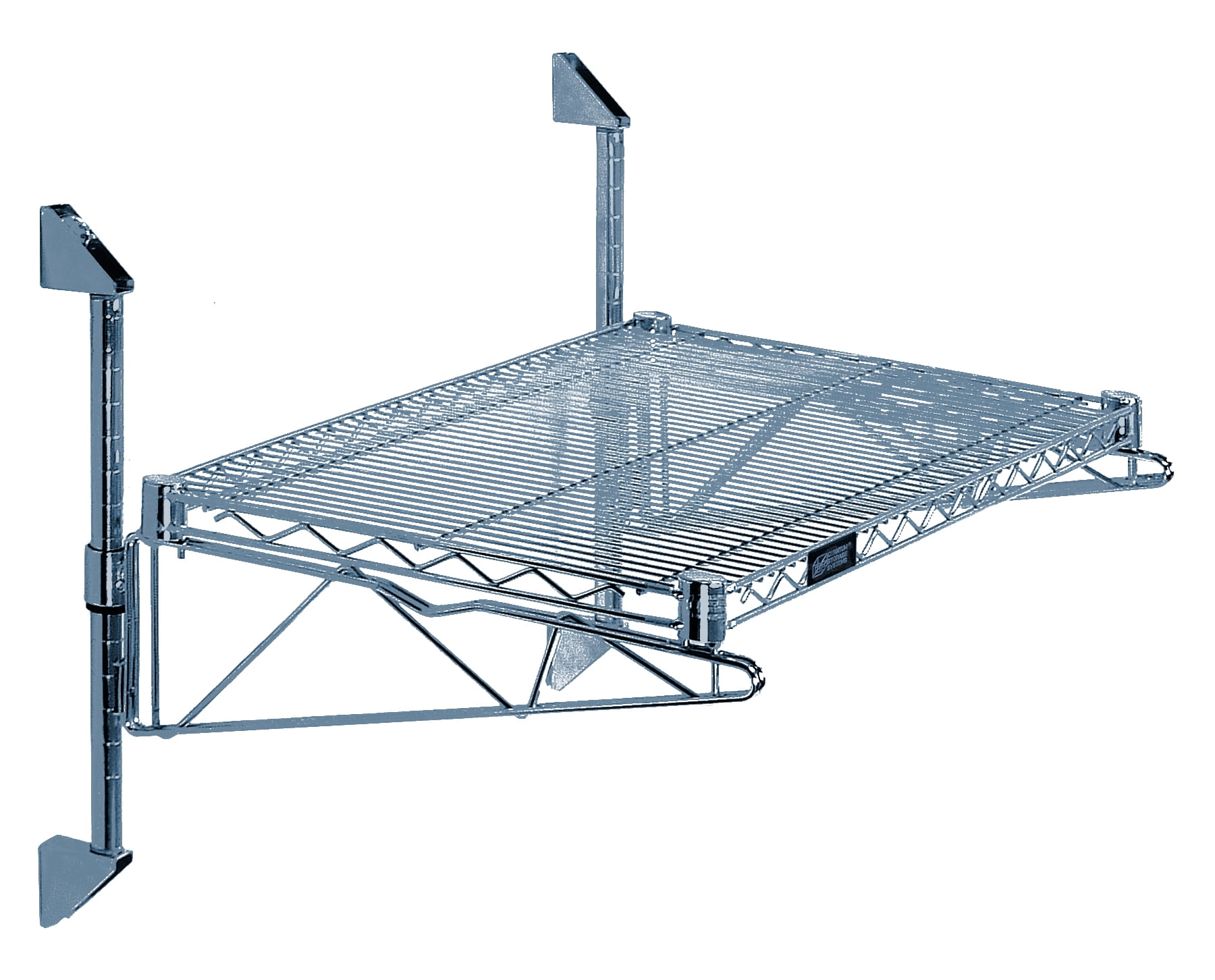 Cantilever Single Shelf Post Wall Mount, (1) 36"W x 14"D shelf, (2) 14 ...