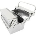 Cantilever Tool Box - Portable Metal Organizer With 3 Level Fold Out ...
