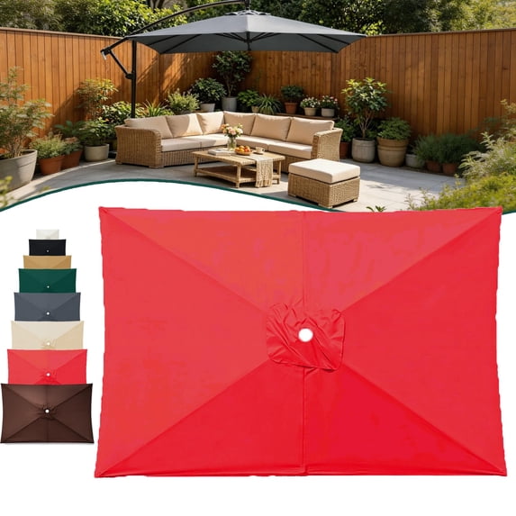 Cantilever Umbrella Replacement Canopy Rectangle-8 Ribs Cantilever ...