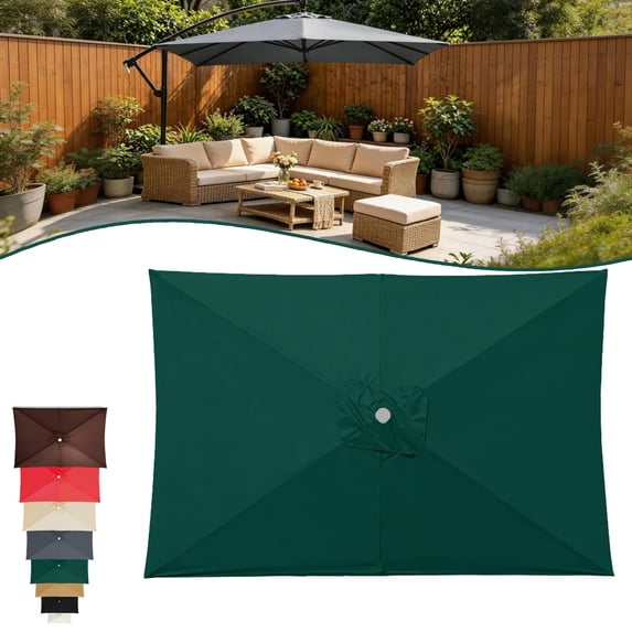Cantilever Umbrella Replacement Canopy Rectangle-8 Ribs Cantilever ...