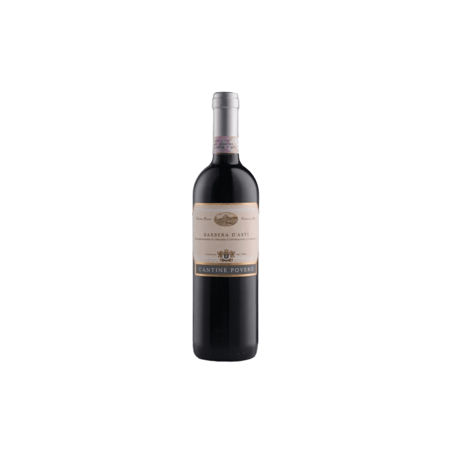 Cantine Povero Dry Red Wines Barbera, 750 ml Glass Bottle Asti 12.5% ...