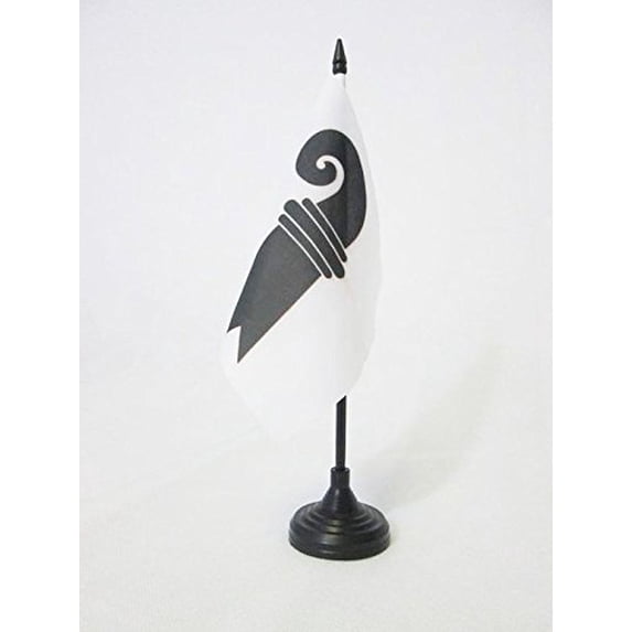 Canton of Basel-Stadt Table Flag 5'' x 5'' plastic stick and base ...