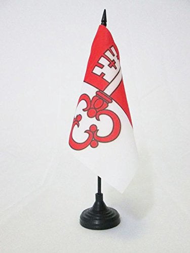 Canton of Obwalden Table Flag 5'' x 5'' plastic stick and base ...