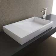 Eden Bath EB-S006BT-H Rectangular Infinity Pool Sink- Honed Beige ...