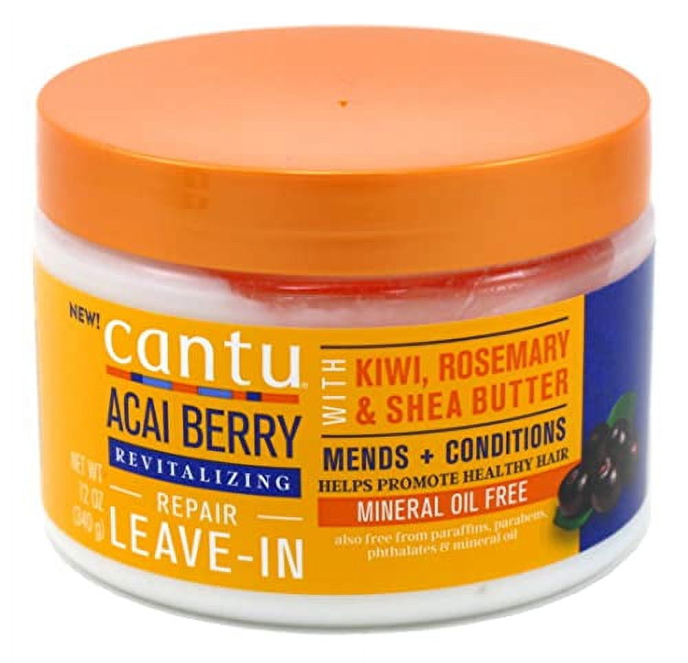 Cantu Acai Berry Leave-In Revitalizing Repair Cream, 12 Oz, 2 Pack ...