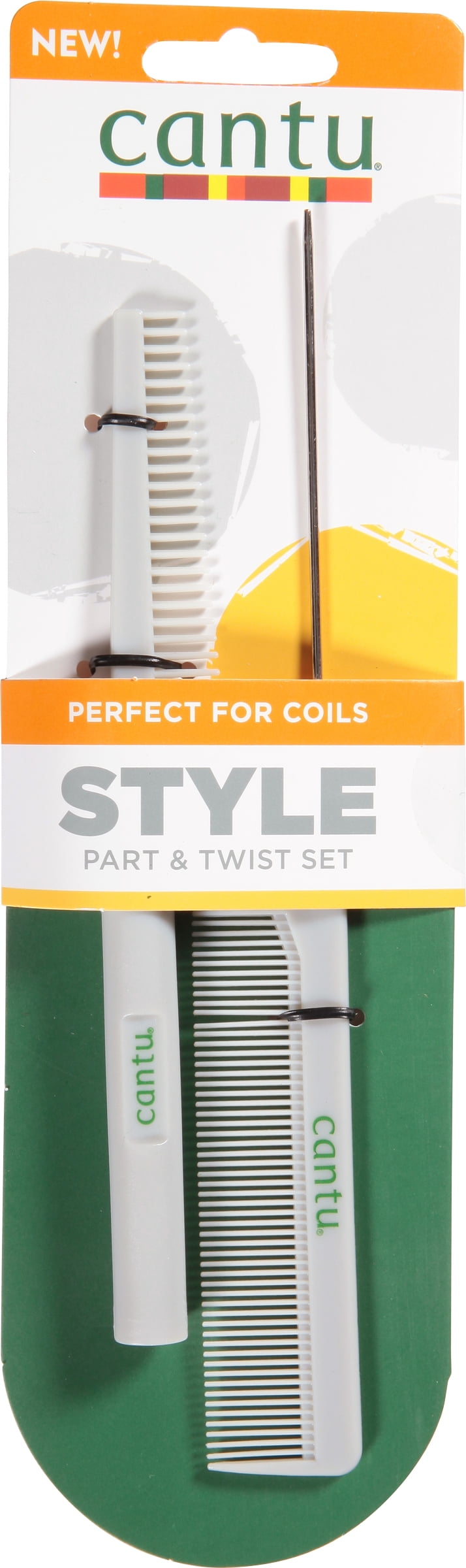 Cantu Spiral Comb 2Ct PackStyle Park & Twist Set (Packaging may vary ...