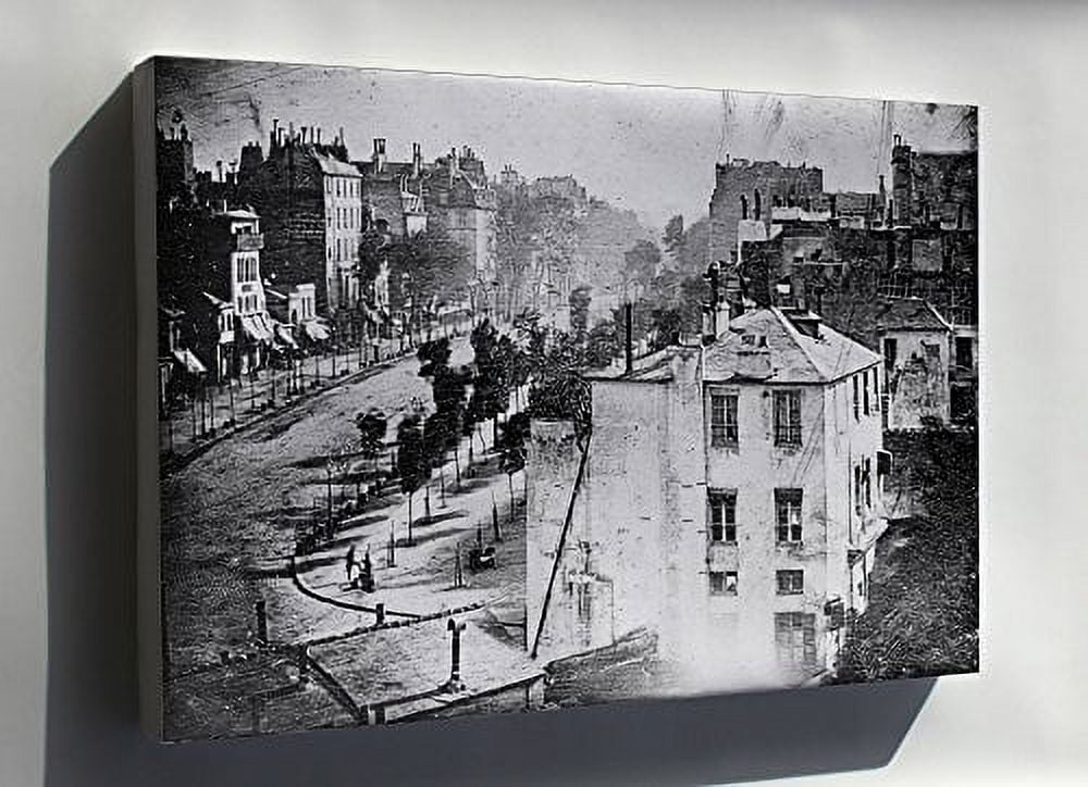 Canvas 16x24; Boulevard Du Temple, By Daguerre 1838 Paris, First ...