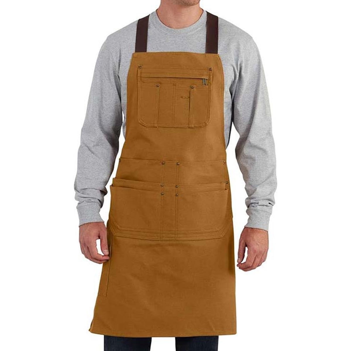 Canvas Apron Multi Pocket Workwear , Mens Sturdy Duck Apron, Grillers ...
