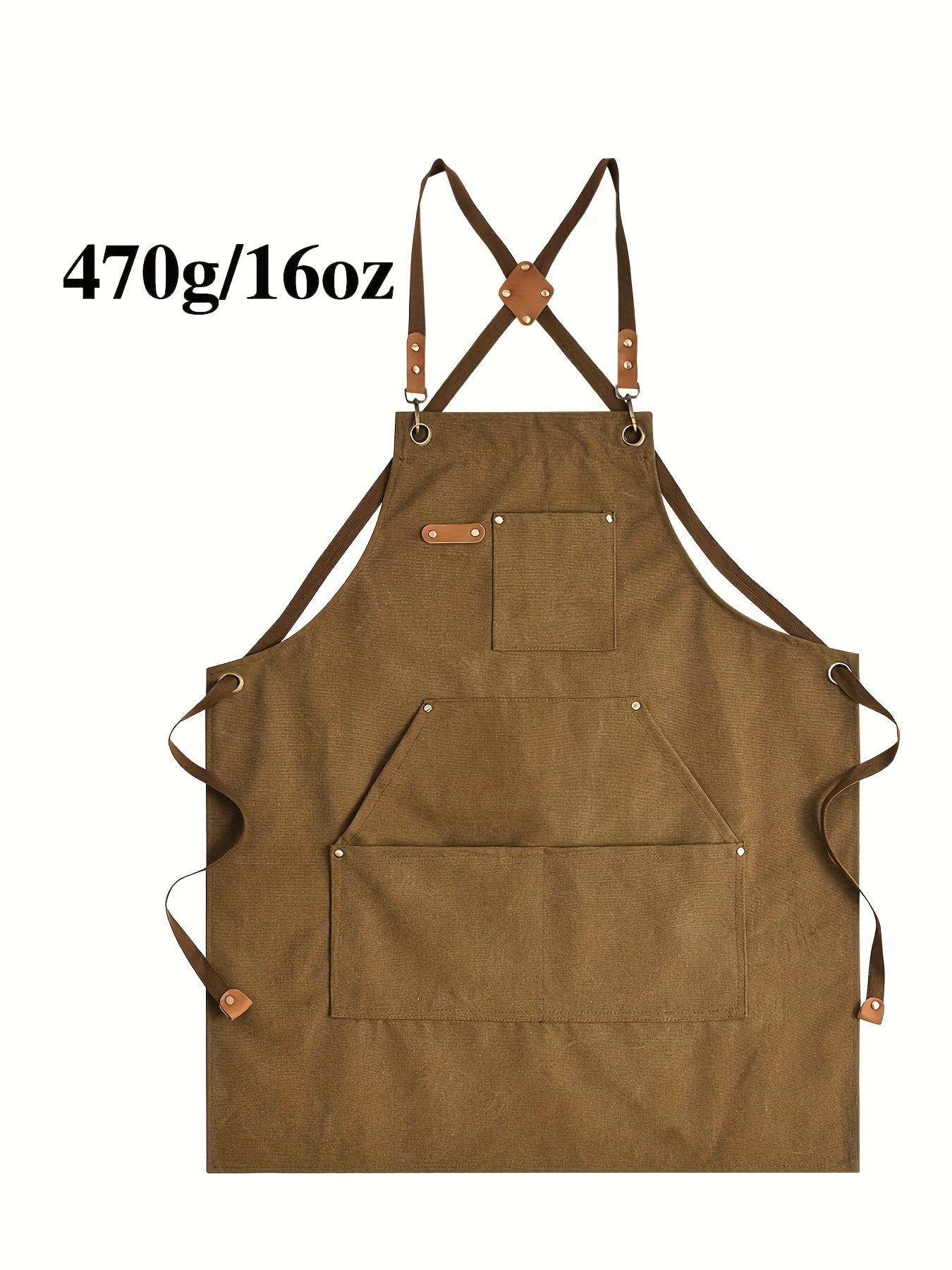 Canvas Aprons for Men Chef Apron, Work Apron with Large Pockets - 16oz ...
