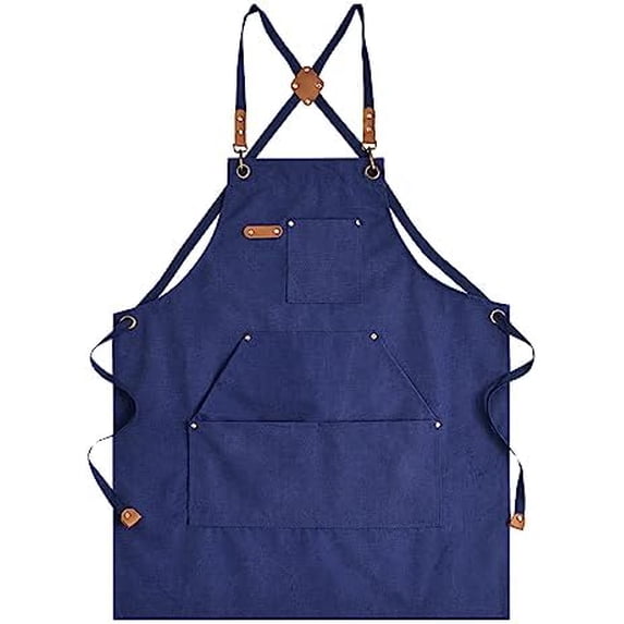Canvas Aprons for Men Chef Apron, Work Apron with Large Pockets - 16oz ...