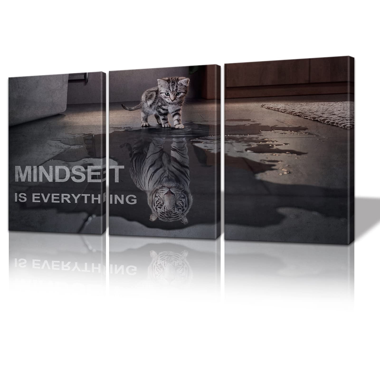 Canvas Art Prints Y-Mindset 36"w X 16"h Motivational Wall Decor ...