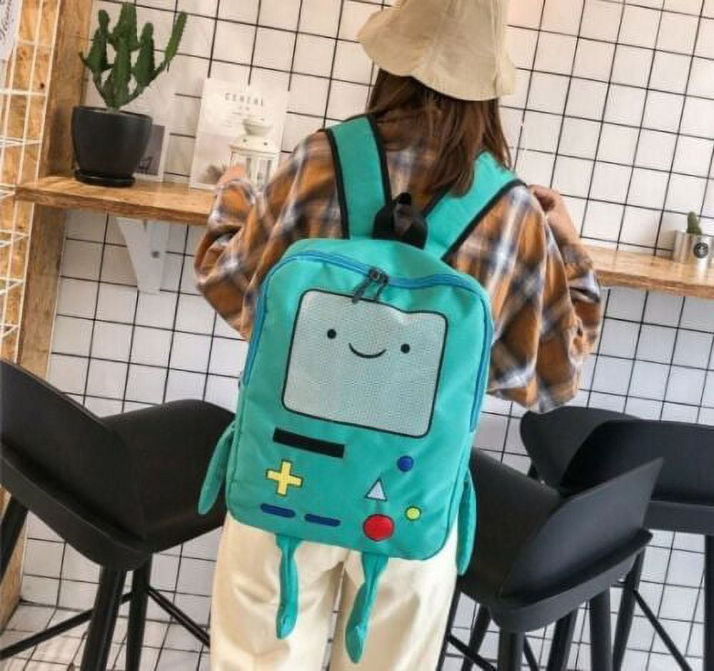 Canvas Backpack Anime Adventure Time Beemo BMO Kawaii Book Bag Backpack ...