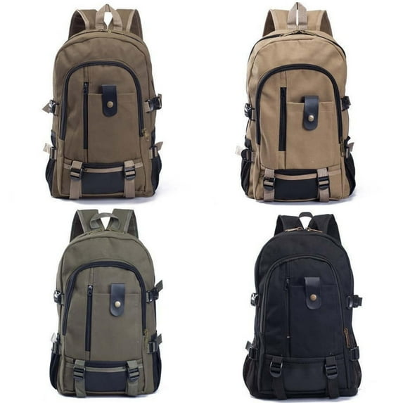 Canvas Backpack for Men Travel Daypack Durable Water-Resistant Laptop ...