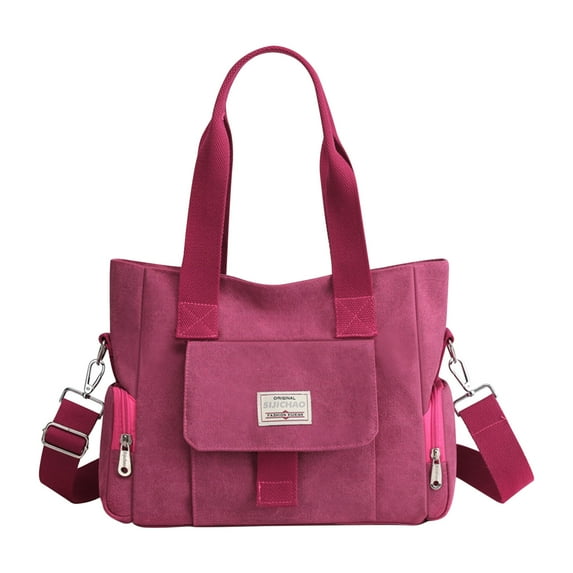 Canvas Bag for Women 1PC,Nylon Messenger Handbag with Zipper Closure ...