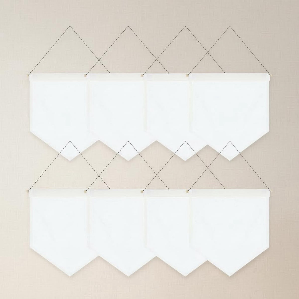 Canvas Banner Blank, White Canvas Banners with Wooden Dowel, Display ...