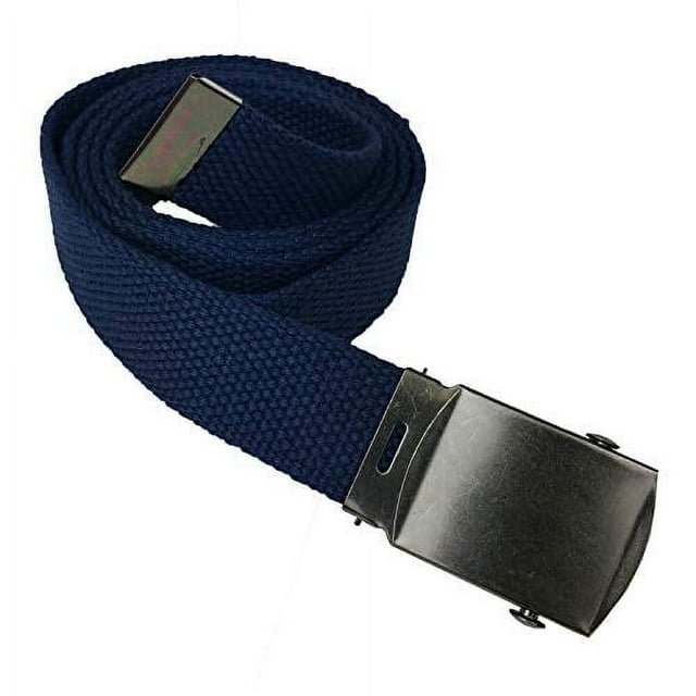 Canvas Belt Military Style Canvas Web Belts 48" Long (Navy Blue ...