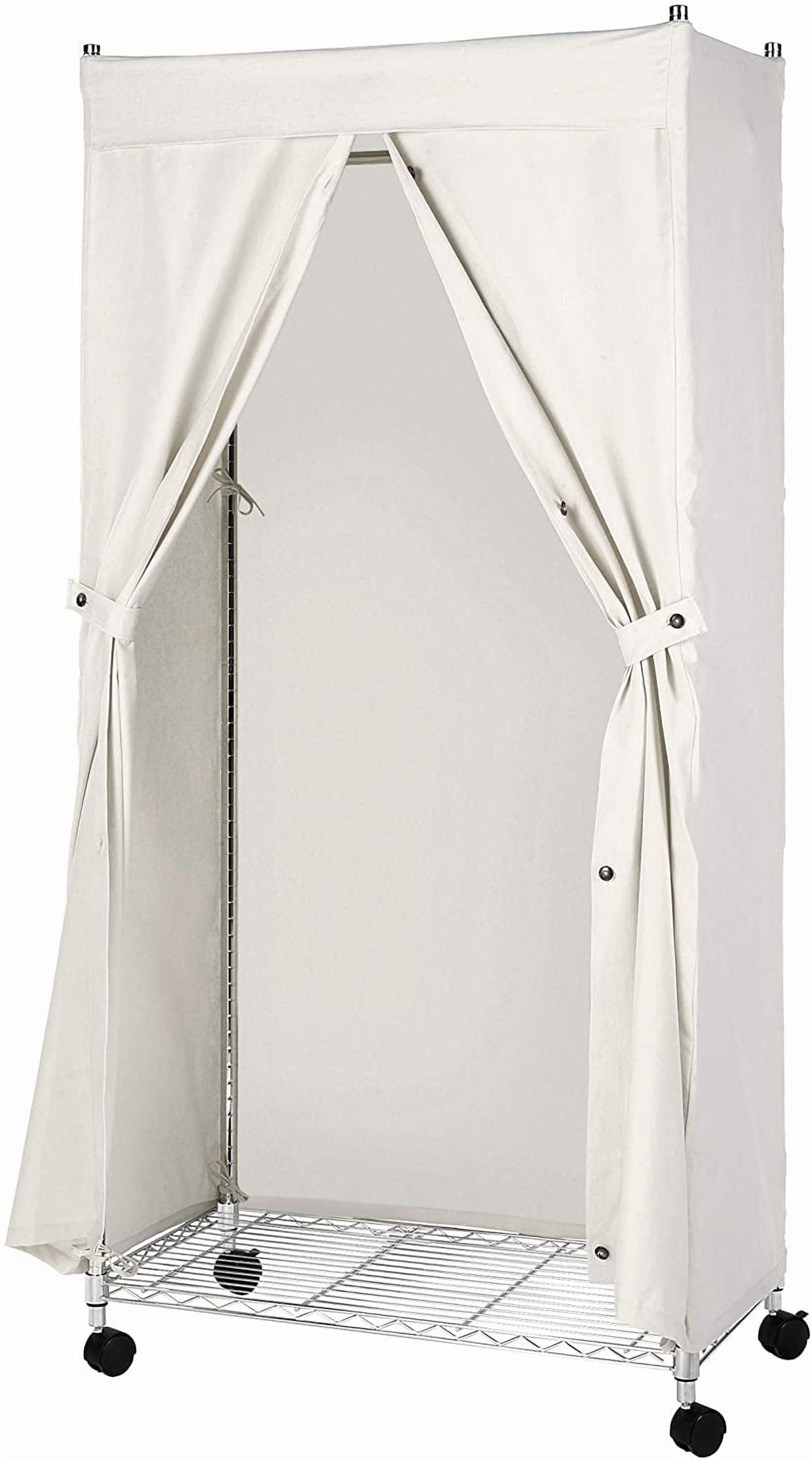 Whitmor Durable Garment Rack Cover, Canvas, White - Walmart.com