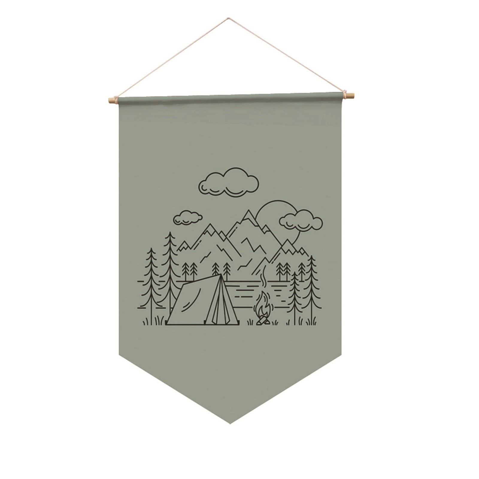 Canvas Camping Flags Camp Flags Camping Atmosphere Hanging Cloth ...