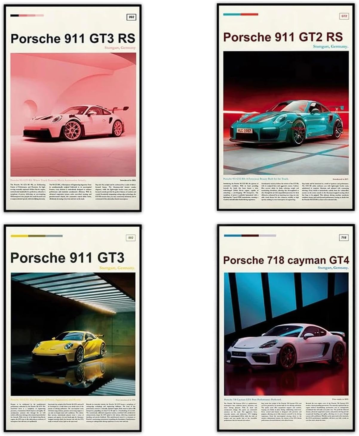 Canvas Car Posters, Racing Car Poster for Men Guys Cars Lovers, Sports ...