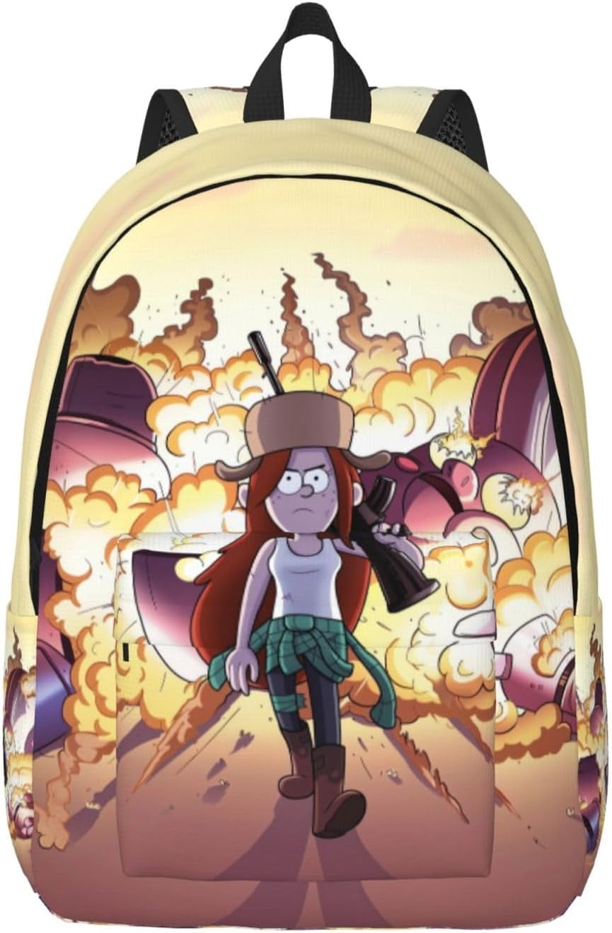 Canvas Casual Couple Backpacks Anime Gravity Falls Backpack Lightweight ...