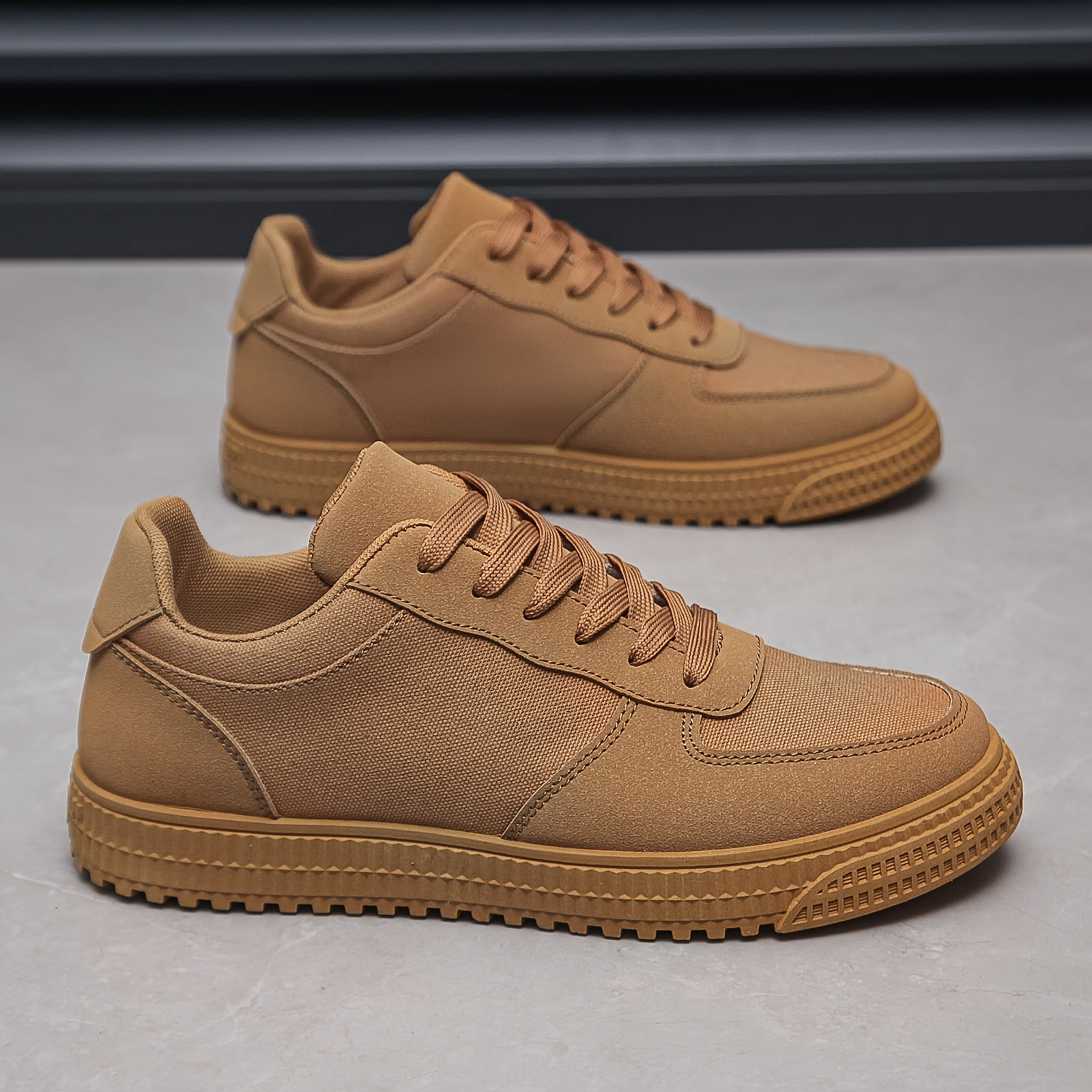 [Canvas Casual Shoes] Simple Style Solid Color Canvas Shoes - Lace Up ...
