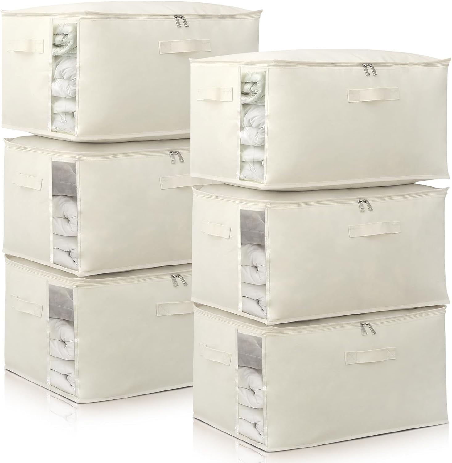 Canvas Comforters Bags Closet Organizers and Storage for Quilts Clothes ...