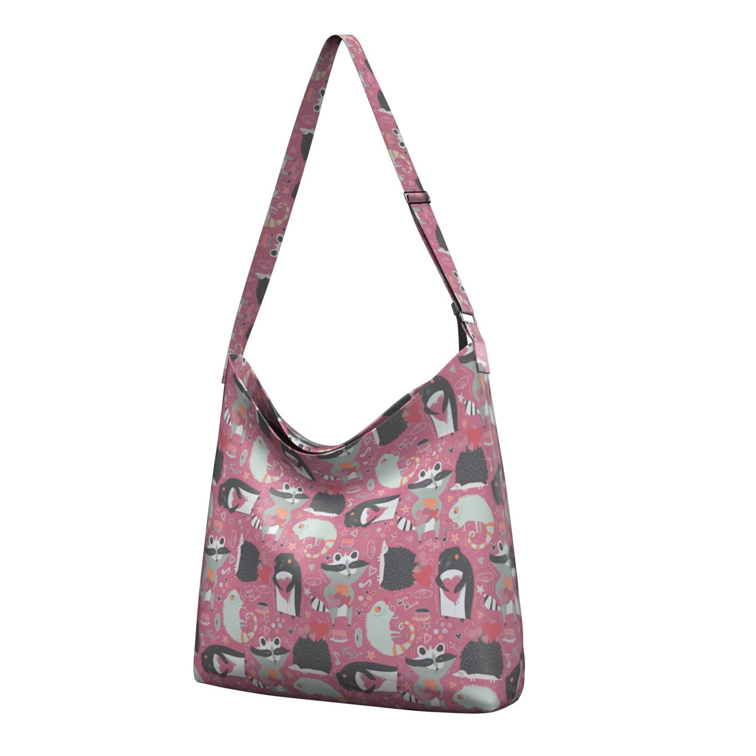 Canvas Crossbody Bag with Cute Hedgehog Print – Adorable Cartoon Forest ...