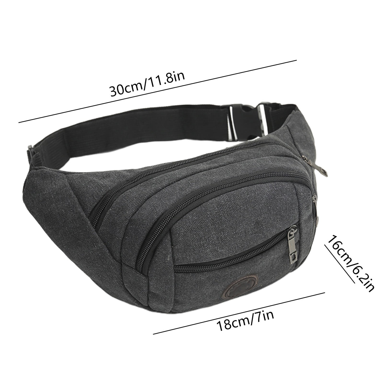 Canvas Crossbody Pack with Anti-Theft Pocket 11.8" Multi-Compartment ...
