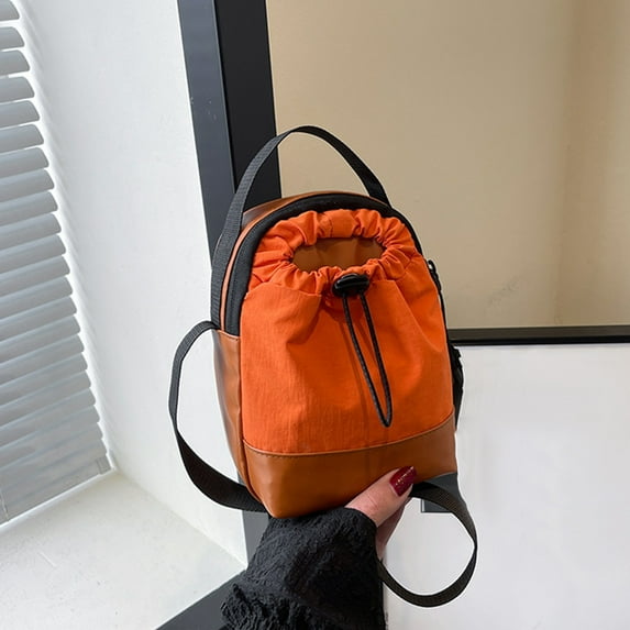 Canvas Crossbody Shoulder Bag - Compact Handheld Purse with Adjustable ...