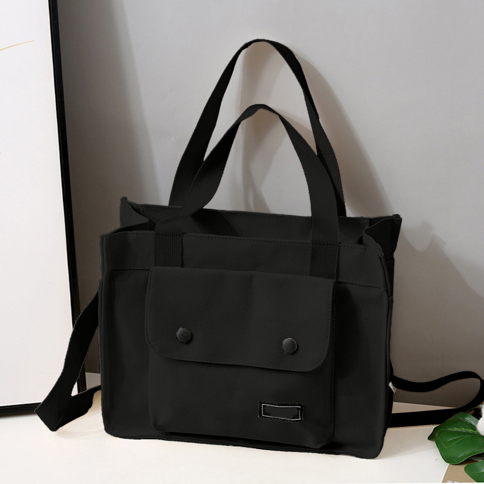 Canvas Crossbody Tote Bag | Large Capacity Shoulder Purse for Laptop ...