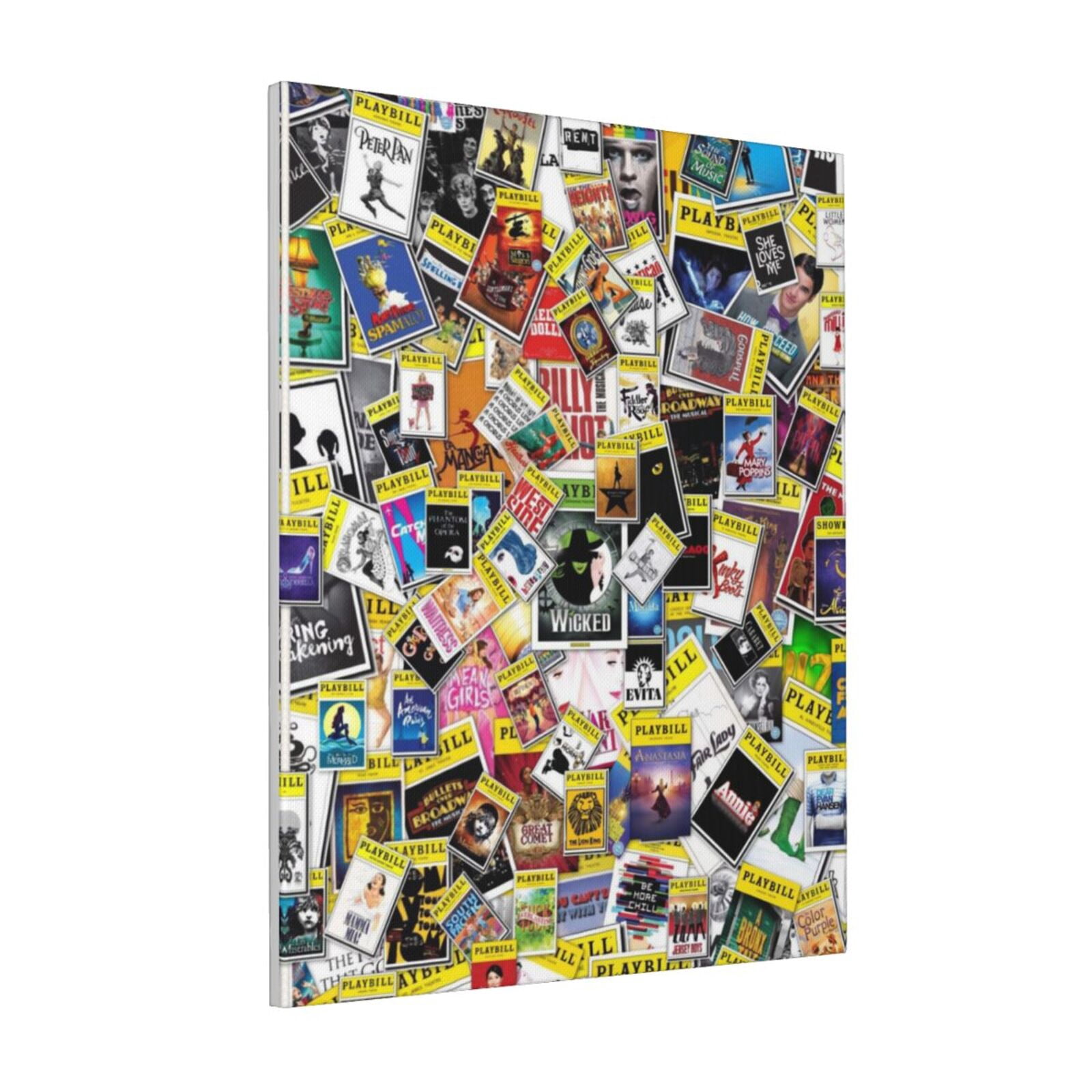 Canvas Decorative Picture Broadway Musical Collage Frame Wall Poster ...