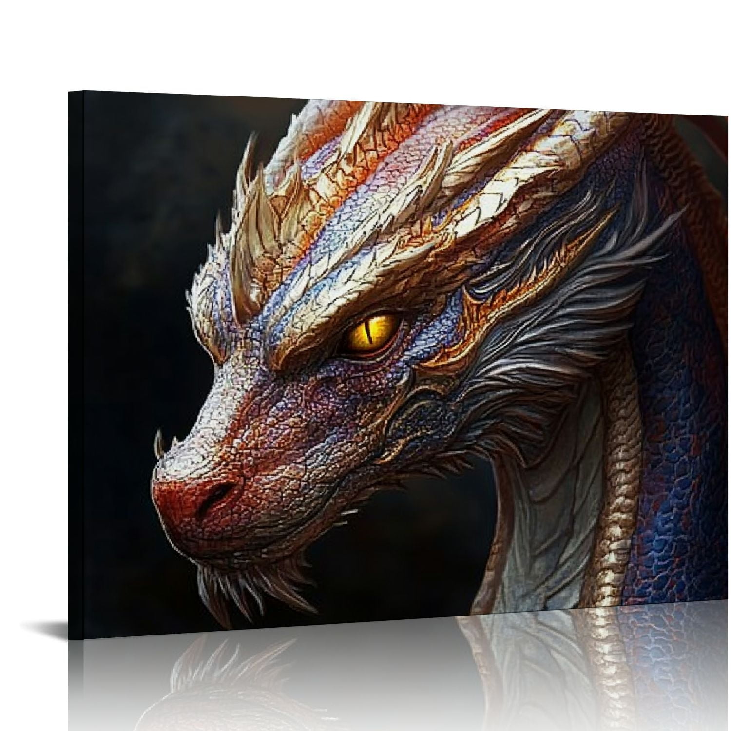 Canvas Dragon Art Creative 4 Canvas Art - Home Decor Wall Art Print ...