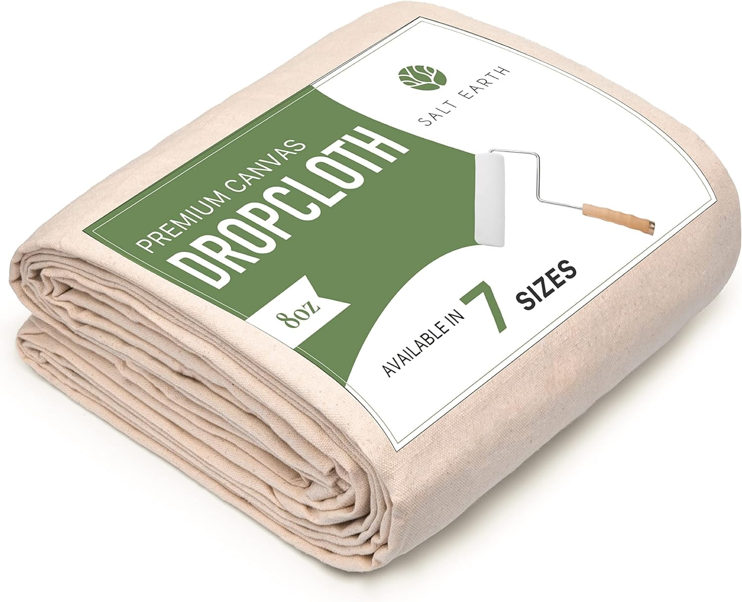 Salt Earth Canvas Drop Cloth, Reusable, 100% Recycled Cotton, 9x12FT ...