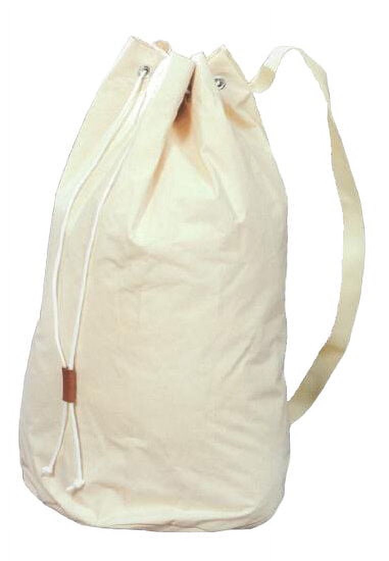 Canvas Duffel Bag - Double Stitched - Drawstring - Shoulder Straps - 28 ...