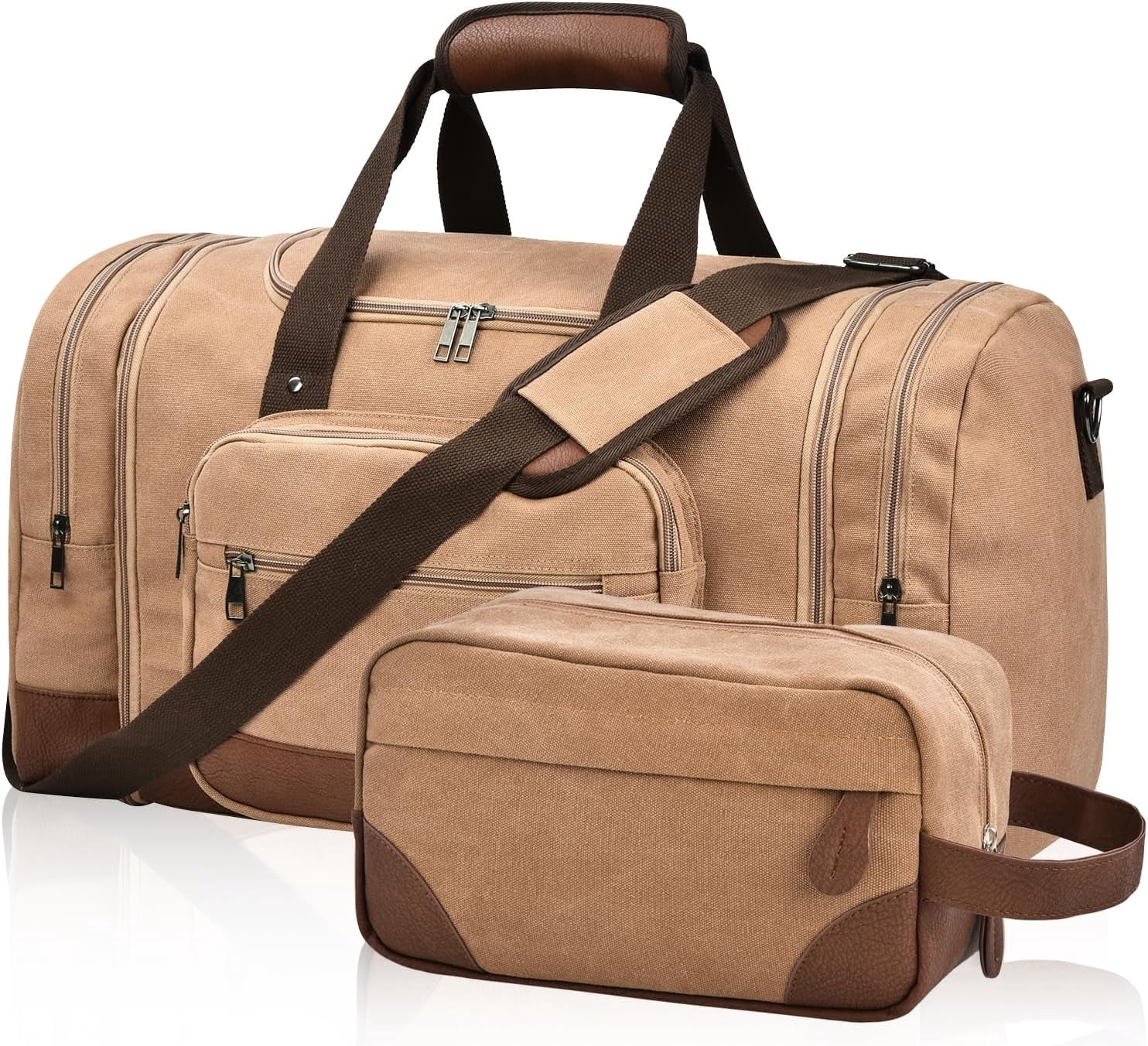 Canvas Duffle Bag for Travel, Expandable Carry-On Bag, Overnight ...