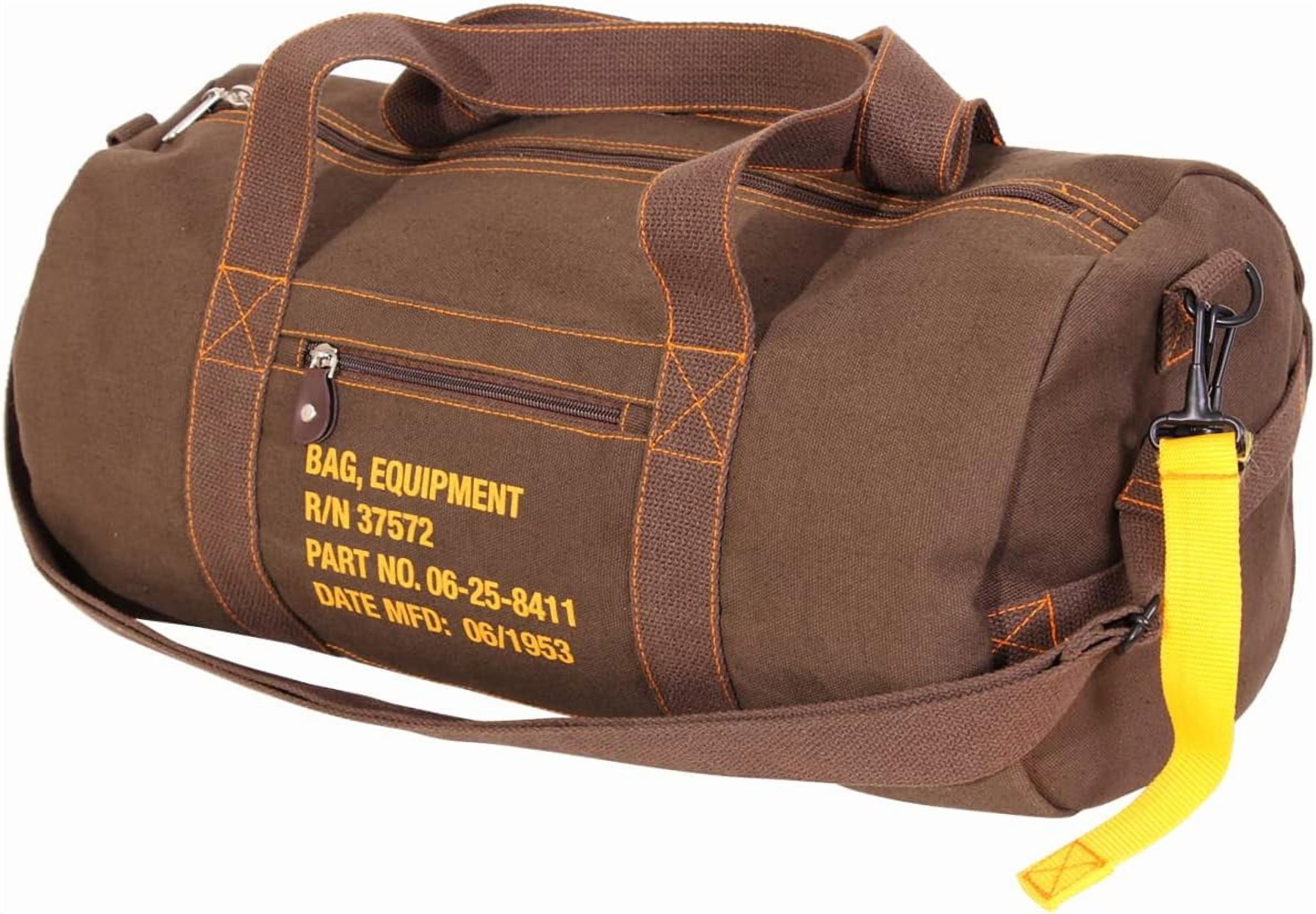 Canvas Equipment Duffle Bag - Travel & Gym Bag with Heavyweight Cotton ...
