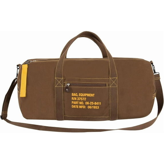 Canvas Equipment Duffle Bag - Travel & Gym Bag with Heavyweight Cotton ...