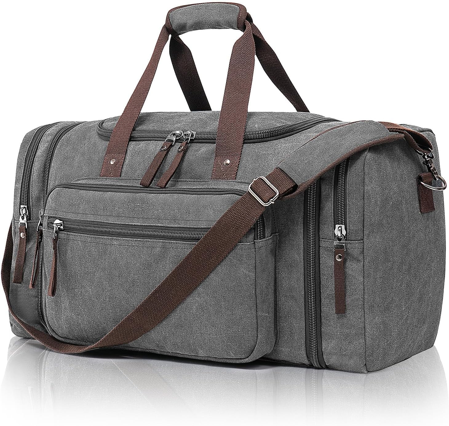 Canvas Expandable Duffle Bag for Men Traveling, Luggage Travel Bag ...