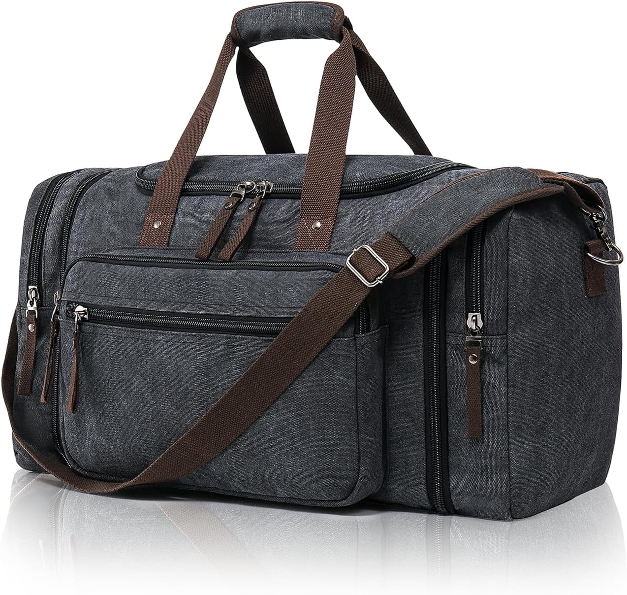 Canvas Expandable Duffle Bag for Men Traveling, Luggage Travel Bag ...