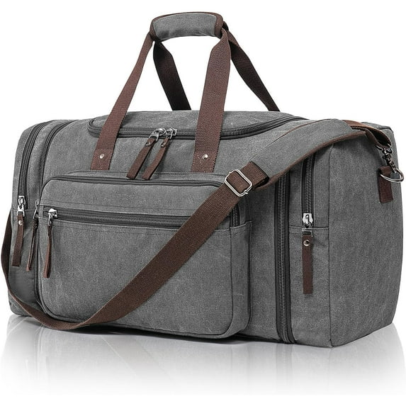 Canvas Expandable Duffle Bag for Men Traveling, Luggage Travel Bag ...