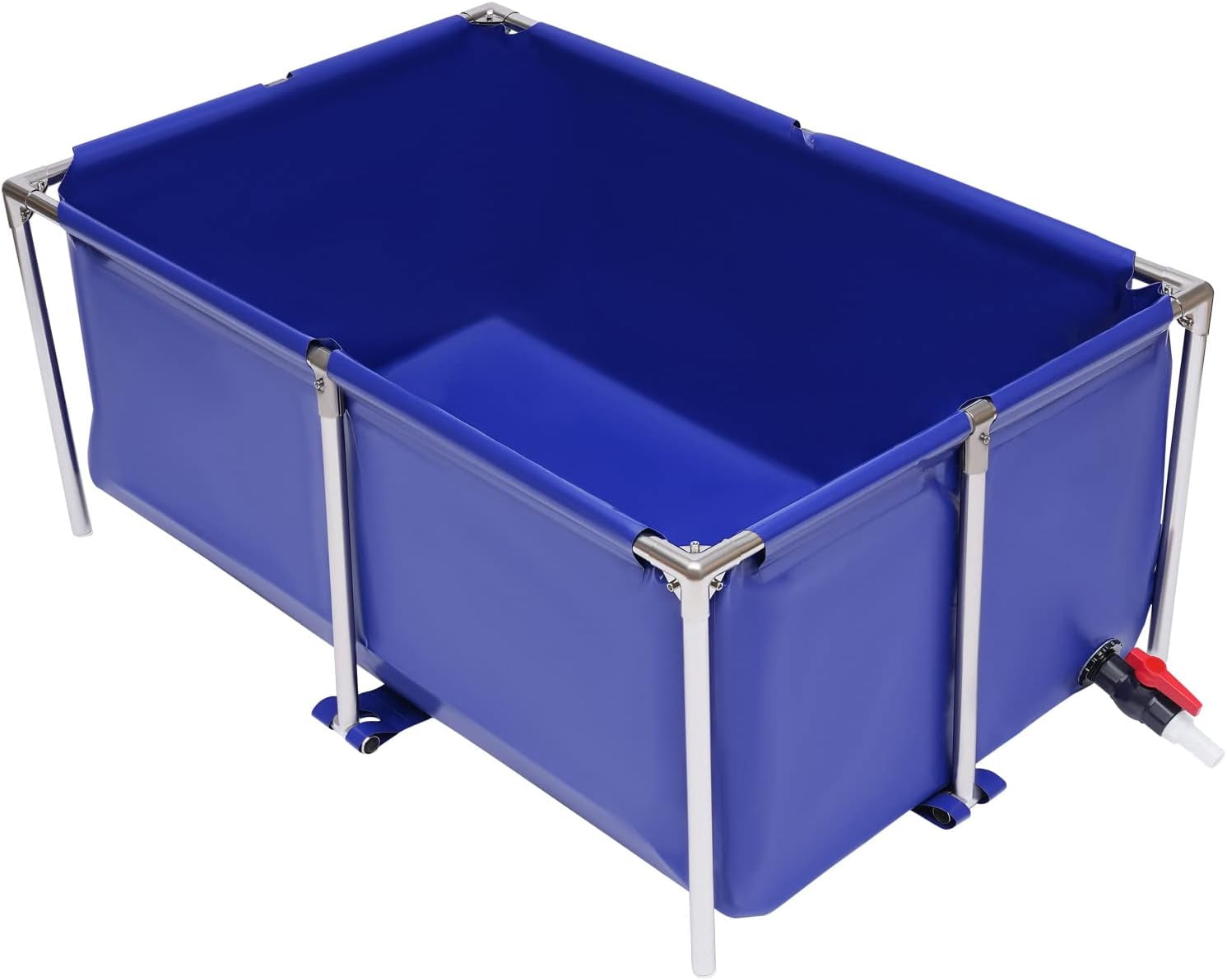 Canvas Fish Pond, Blue Cuboid Above Ground Pond, Aquarium Fish Water ...